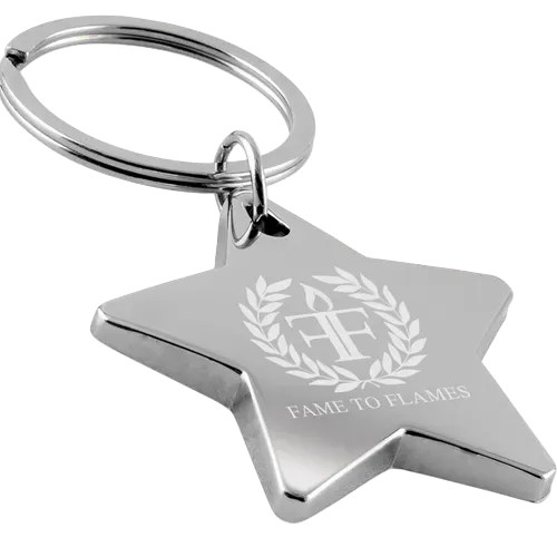 Metal Star Keyrings | Branded Keychains | Total Merchandise