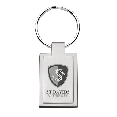 Classic Metal Rectangle Keyrings | Total Merchandise