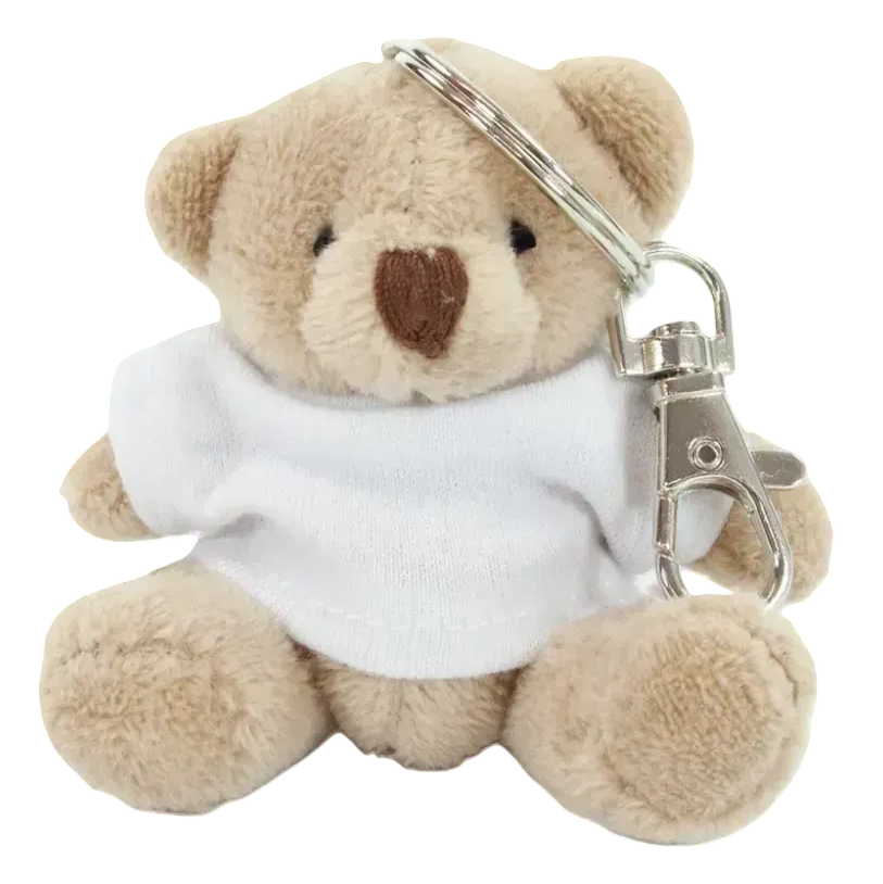Custom 8cm Tubby Bear Keyrings with T-Shirt | Total Merchandise