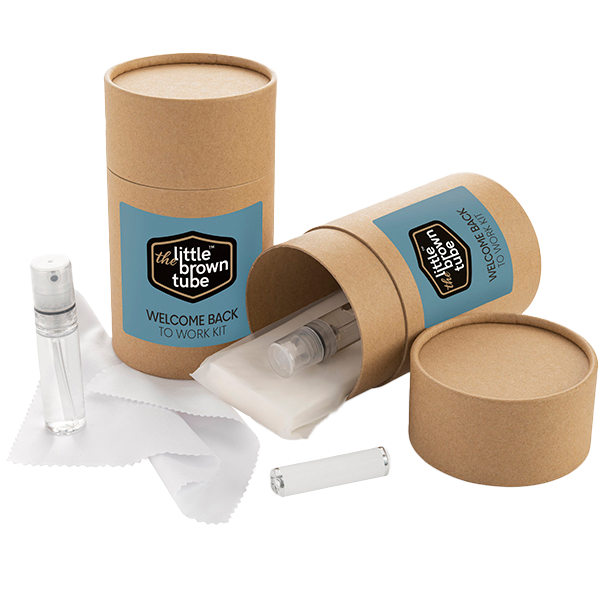 Branded Little Brown Tube Back to Work Kit | Total Merchandise