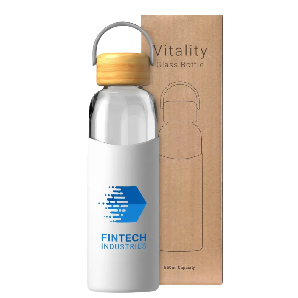 Glass Vitality Bottle With Silicone Sleeve | Total Merchandise