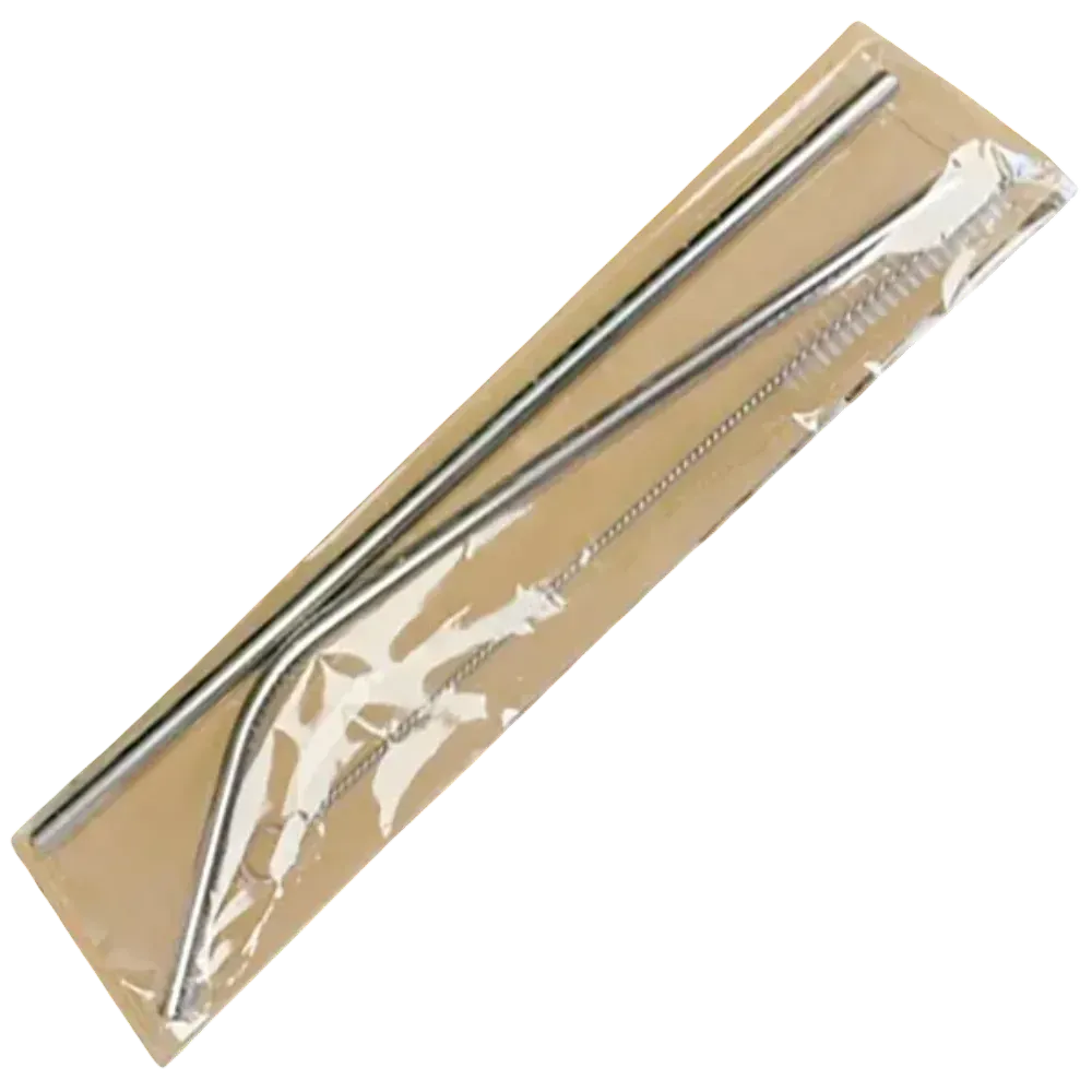 Branded Reusable Metal Straw Sets | Total Merchandise