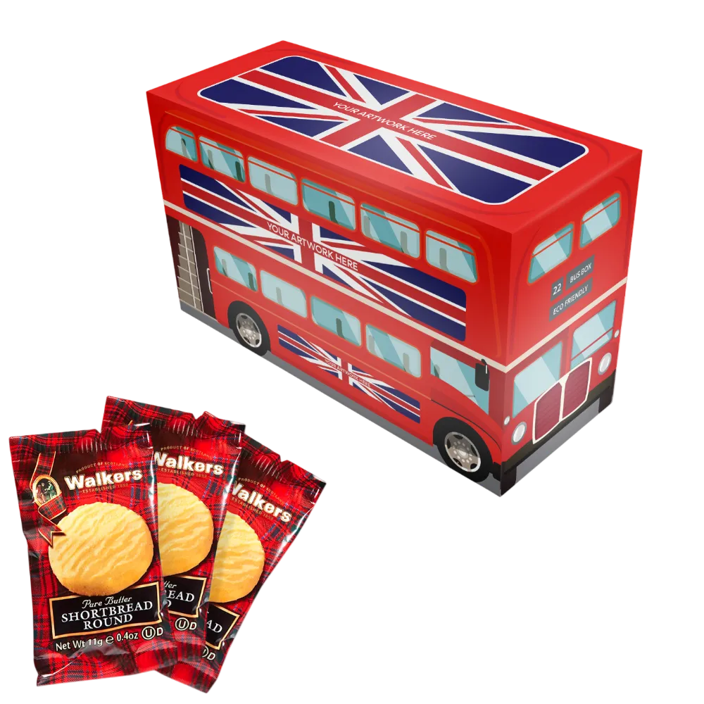 Mini Shortbread Biscuit Eco Bus Box | Total Merchandise