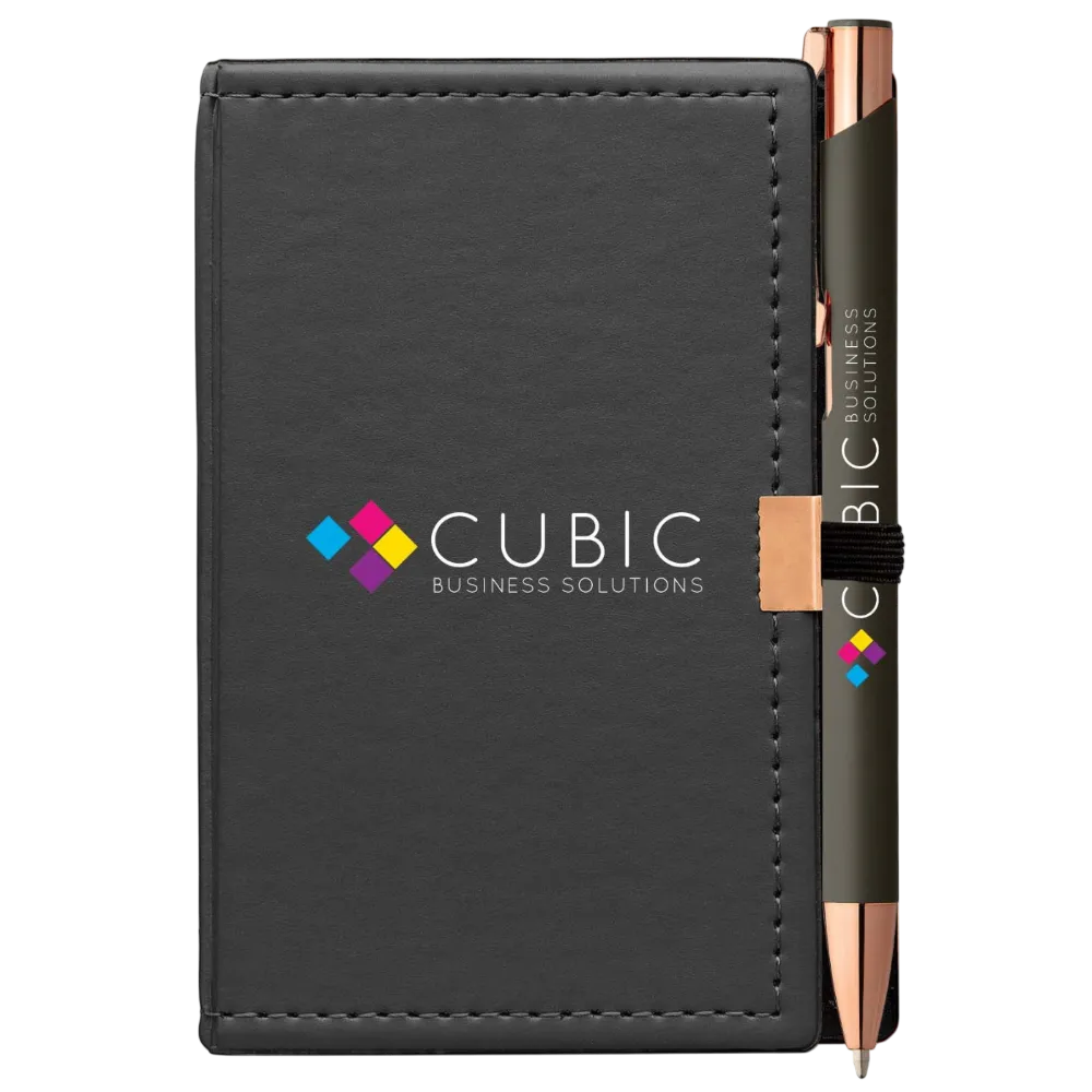 Printed Note Caddy & Crosby Rose Gold Pen | Total Merchandise