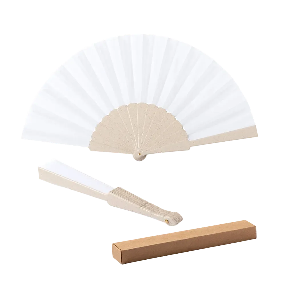 Logo Printed Bamboo Fibre and RPET Hand Fan | Total Merchandise