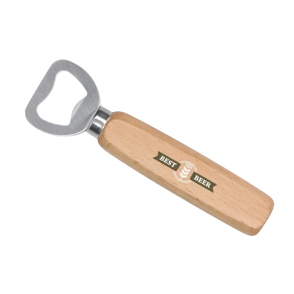 Logo Branded Beechwood Bottle Opener | Total Merchandise