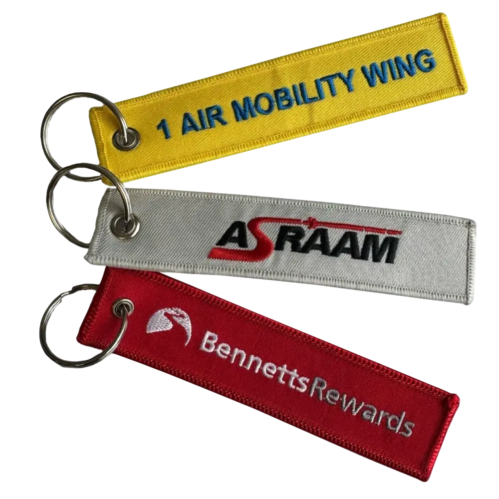 Custom Branded Embroidered Keyrings | Total Merchandise