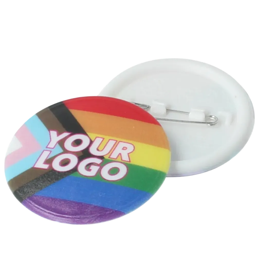 Branded Rainbow 37mm Pin Badge | Total Merchandise