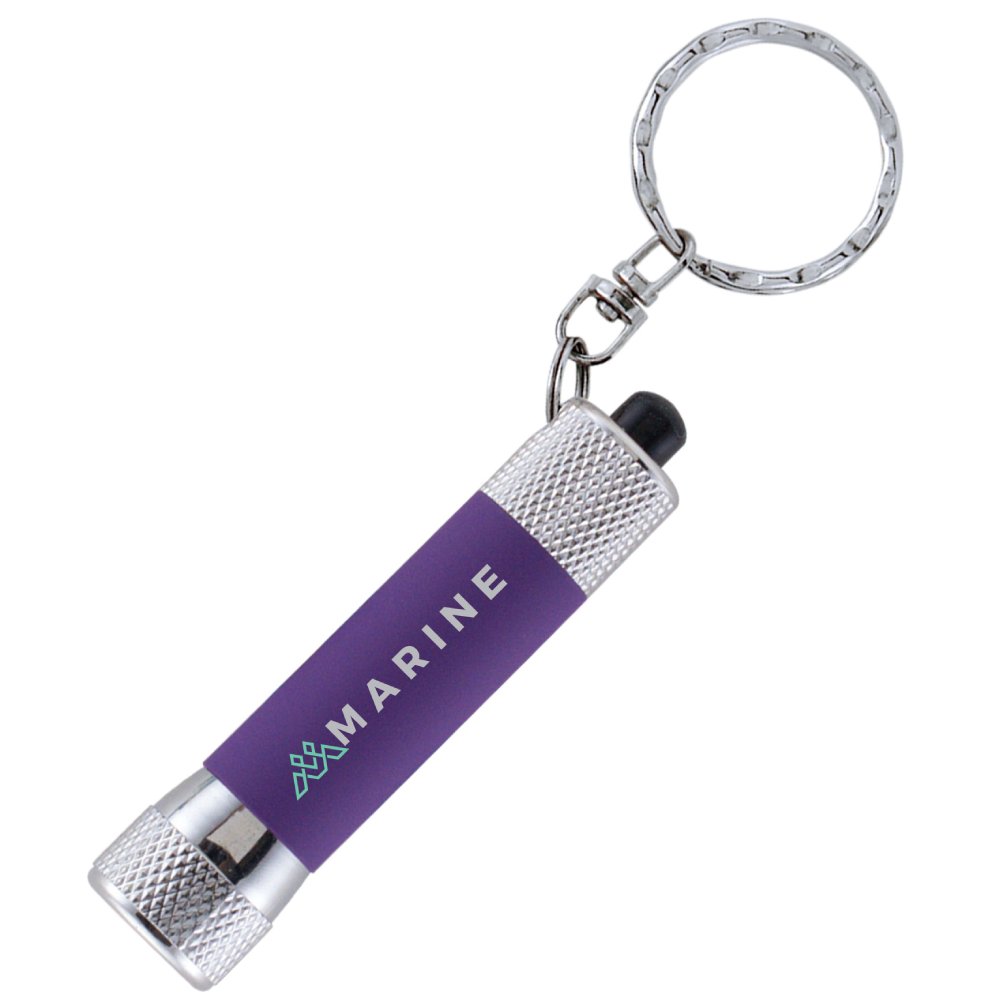 Custom Branded Soft Touch Torch Keyring | Total Merchandise