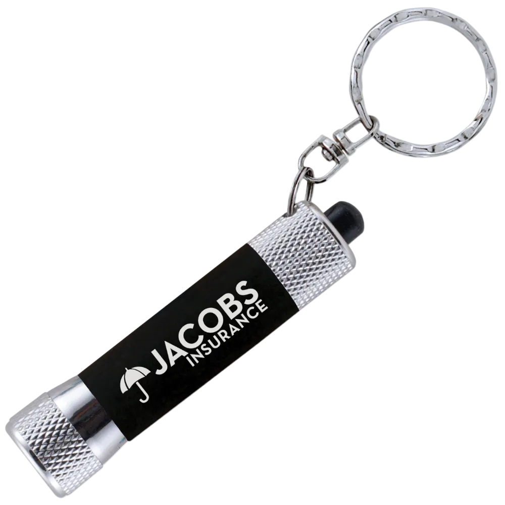 Custom Branded Soft Touch Torch Keyring | Total Merchandise