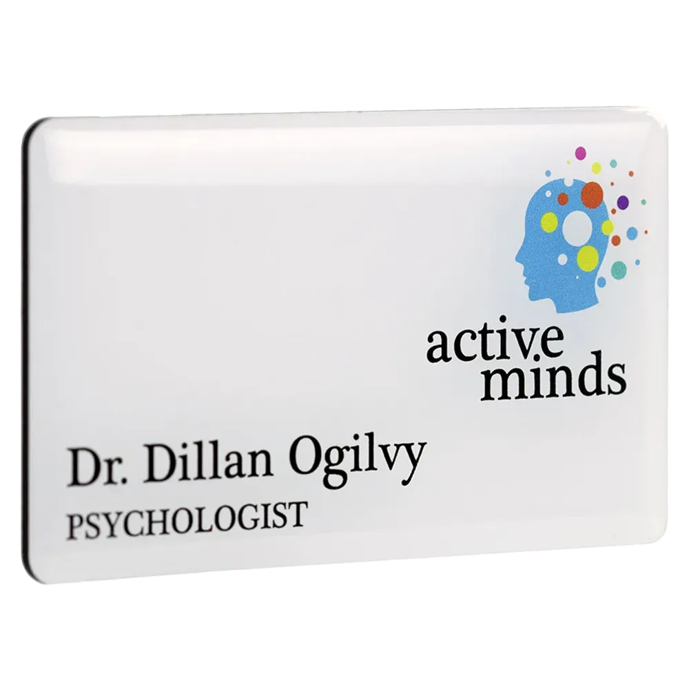 Plastic Staff Name Badges with Magnetic Fitting | Total Merchandise