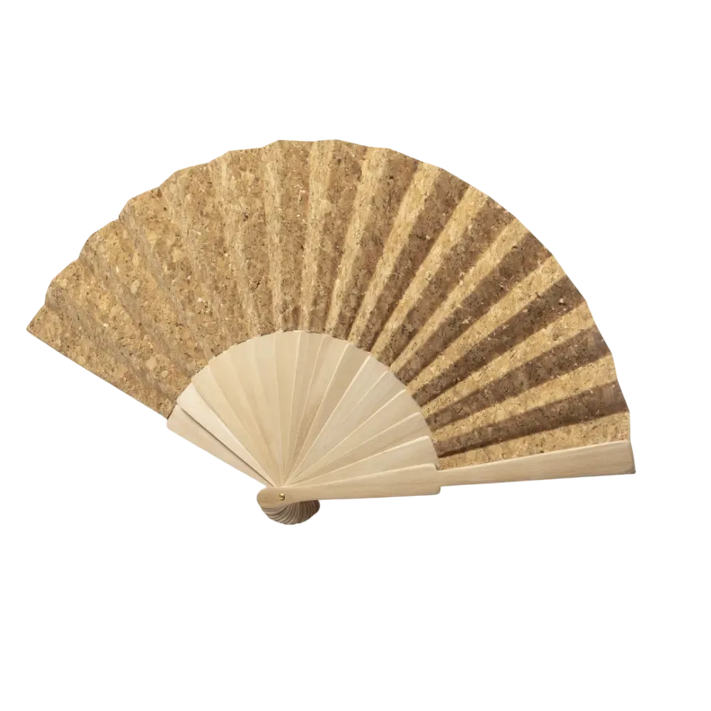 Custom Branded Cork Hand Fan | Total Merchandise