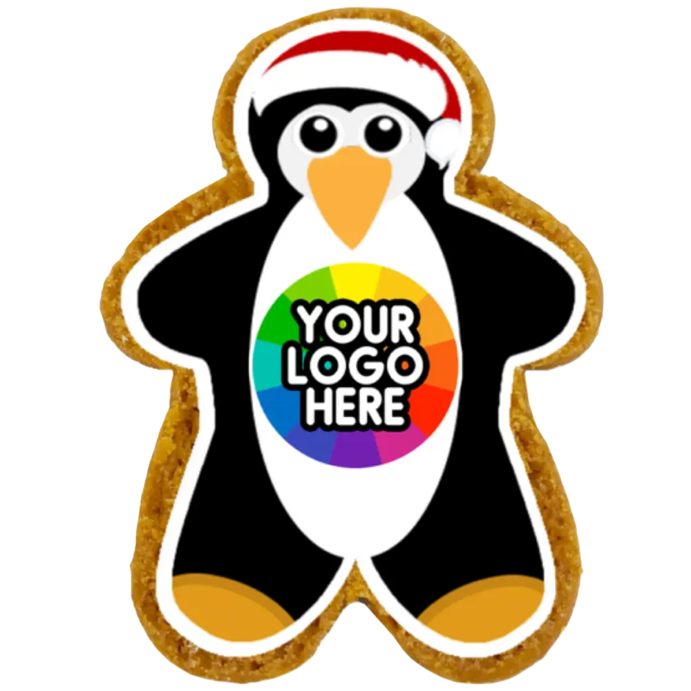 Logo Branded Penguin Ginger Biscuit | Total Merchandise