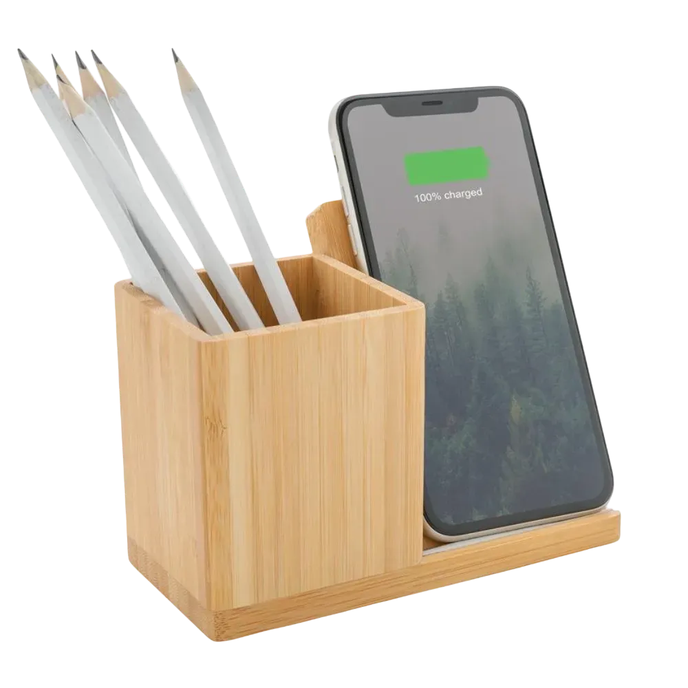 Branded Calgary Bamboo Wireless Charger | Total Merchandise