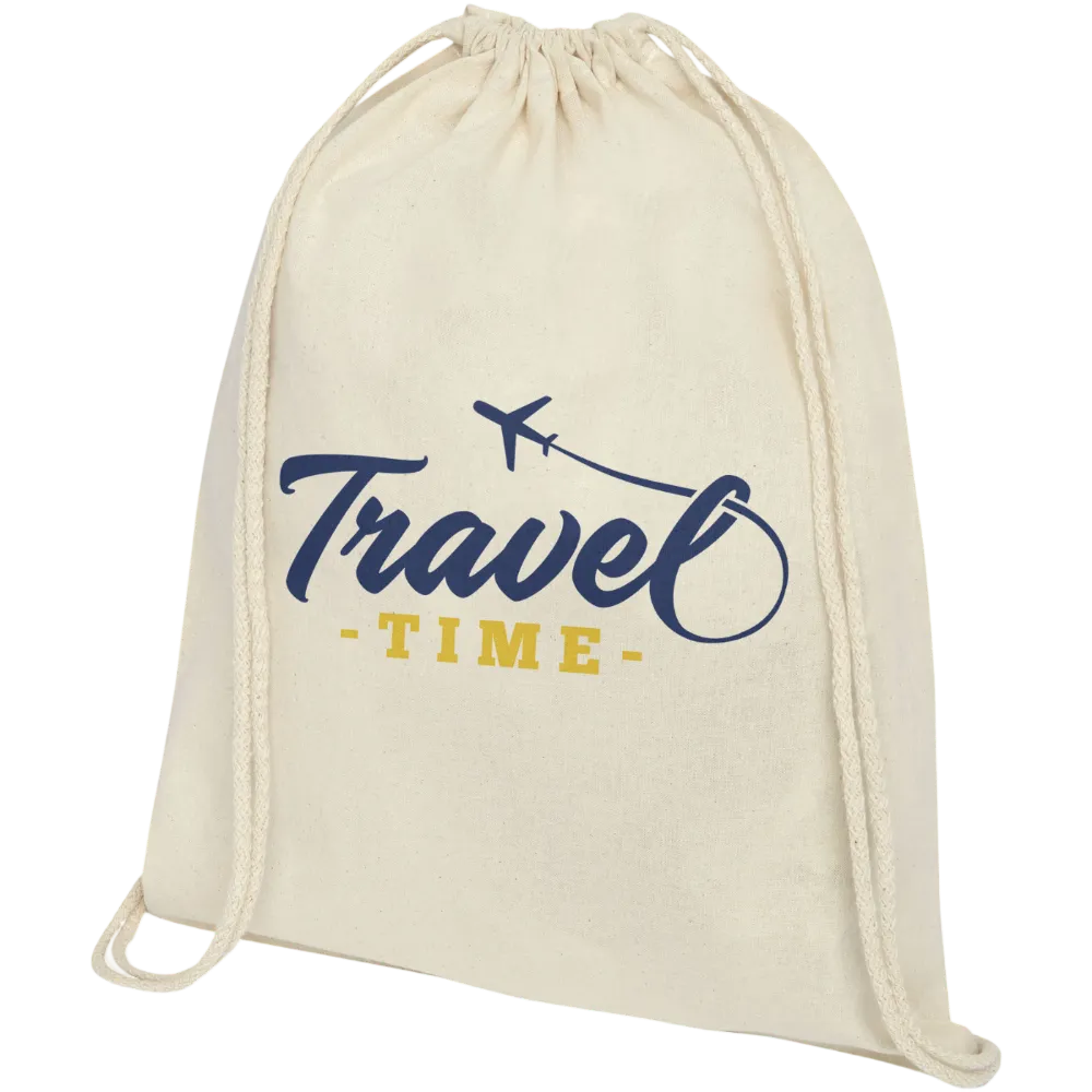 Oregon Natural Cotton Drawstring Backpacks | Total Merchandise