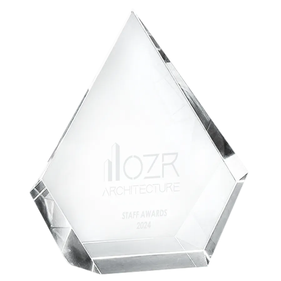 Medium Optical Crystal Facet Diamond Award | Total Merchandise