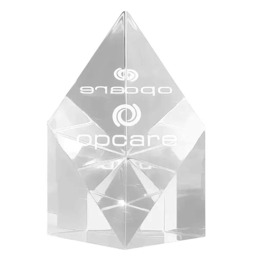 Small Optical Crystal Sloping Diamond Award | Total Merchandise