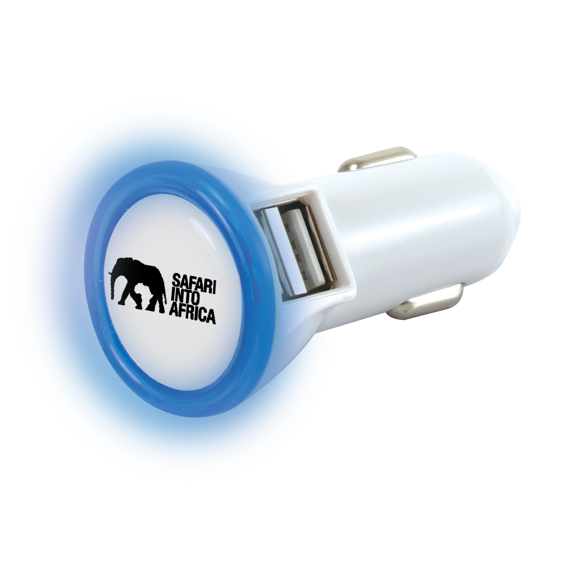 Custom Branded Dual Port Led USB Car Charger | Total Merchandise
