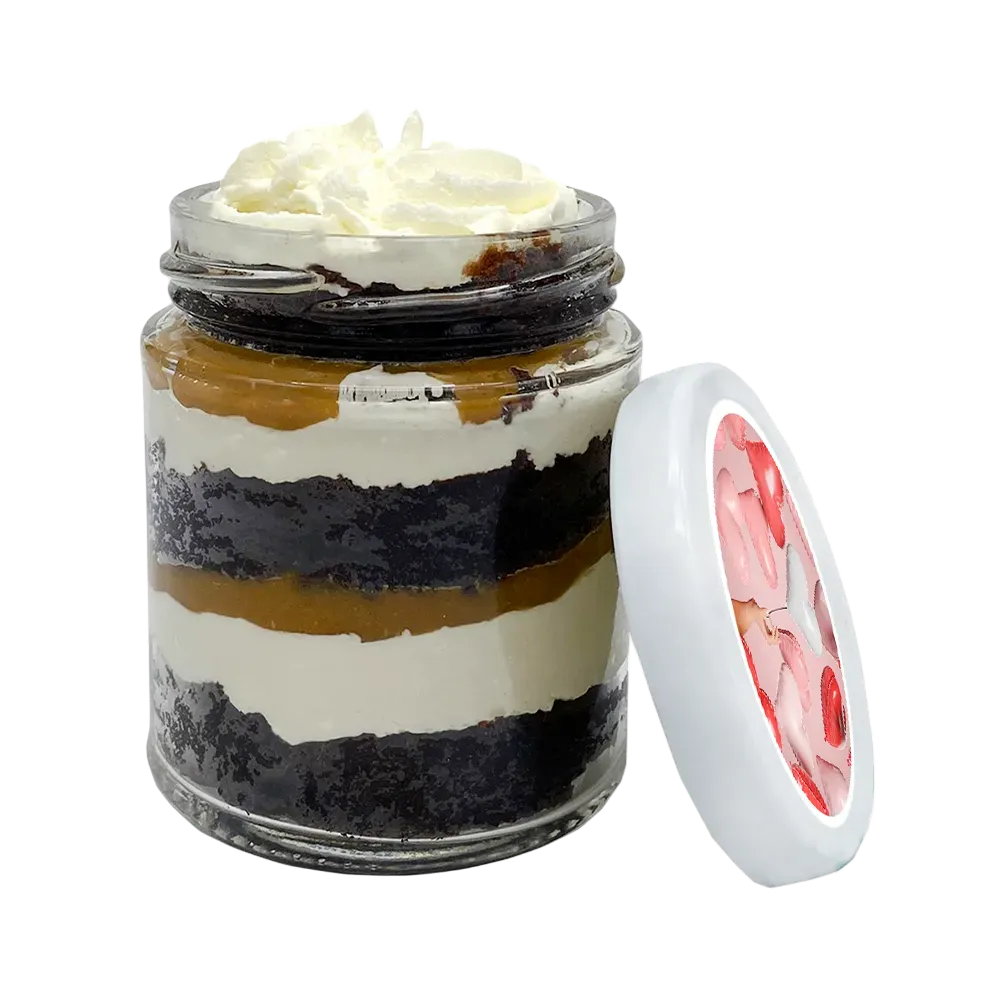 Logo Branded Chocolate Caramel Cake Jars | Total Merchandise