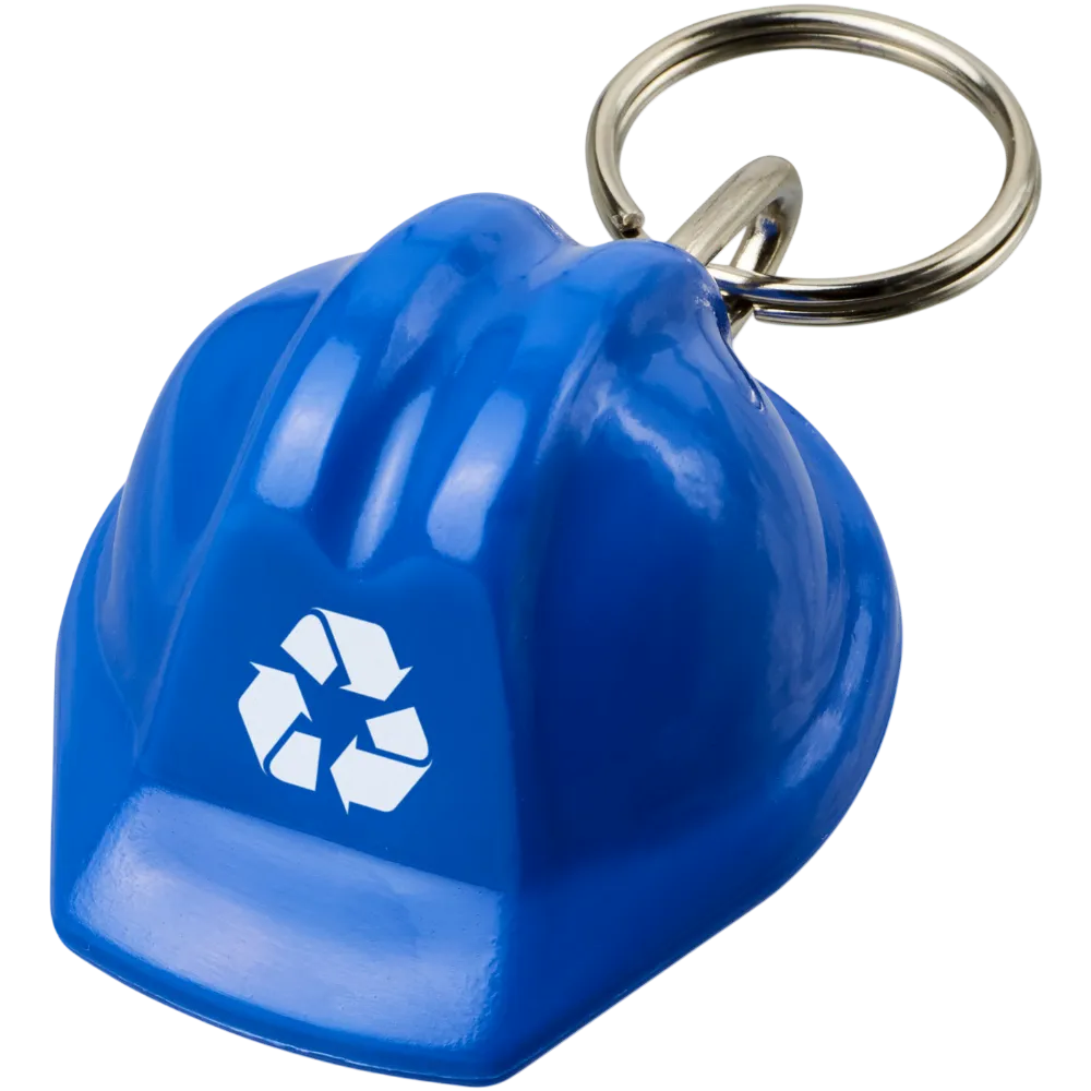 Logo Branded Recycled Hard Hat Keyrings | Total Merchandise