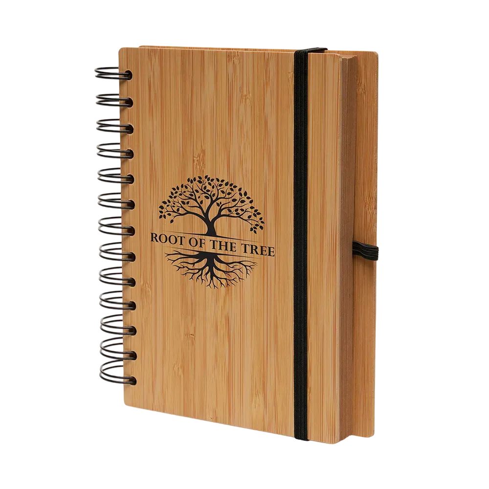 Custom Branded Spiral Bamboo Notebook | Total Merchandise