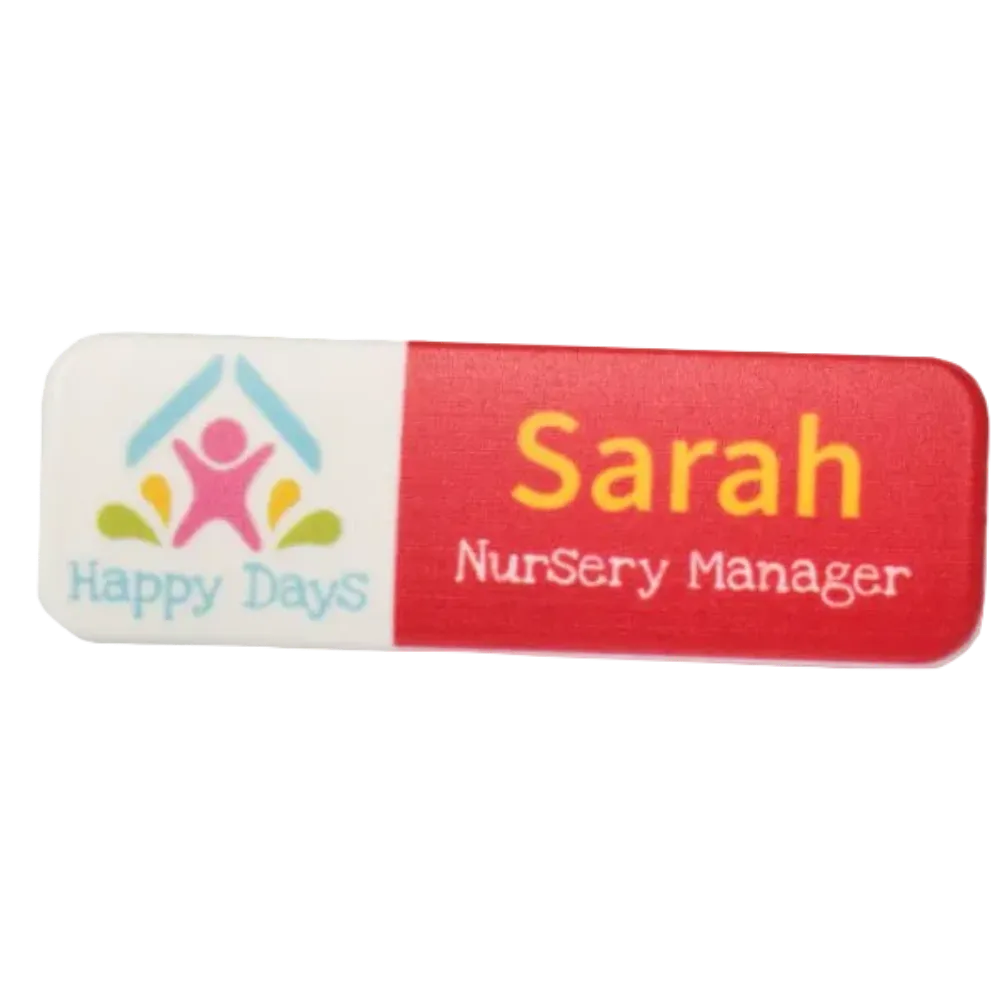 Recycled Plastic Slim Rectangle Name Badge | Total Merchandise