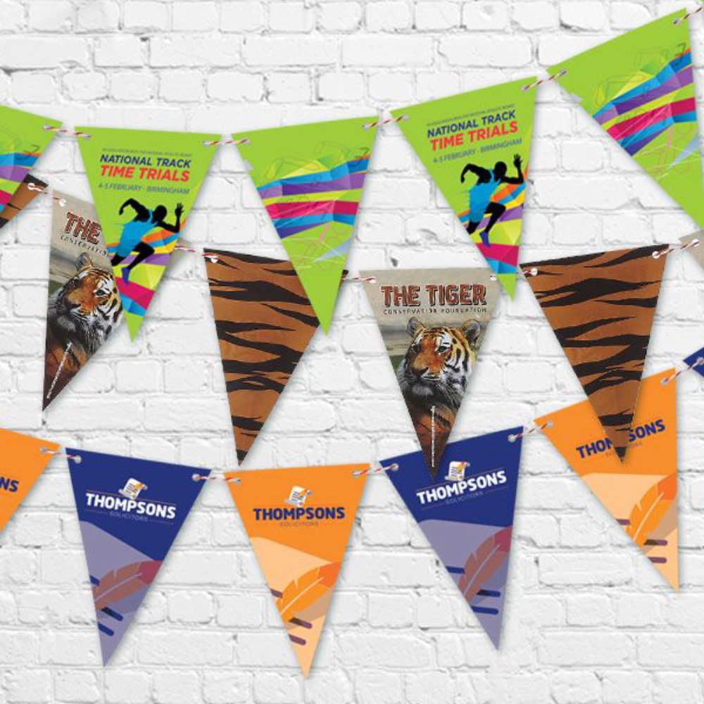 Printed Express A5 Triangle Indoor Bunting | Total Merchandise