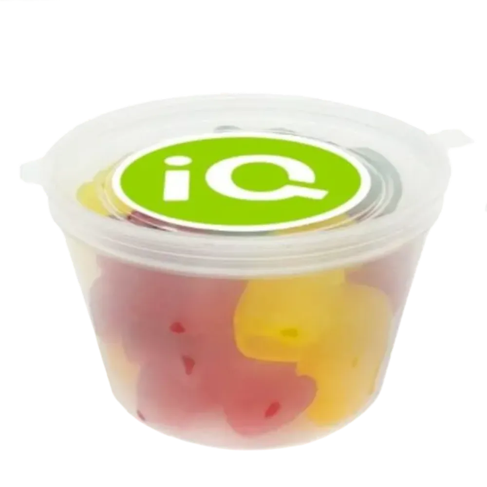 Logo Branded 50g Tub of Vegan Gummy Bears | Total Merchandise