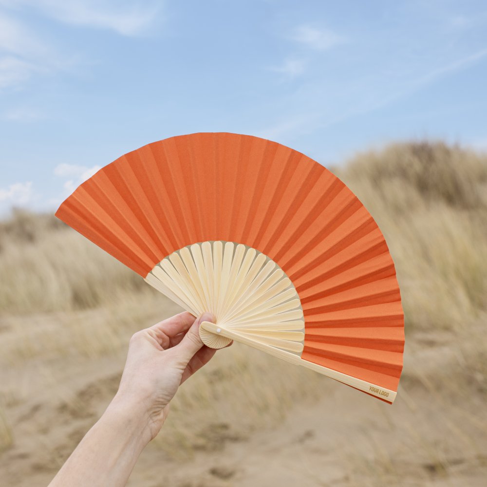 Custom Branded Hand Held Bamboo Fans | Total Merchandise