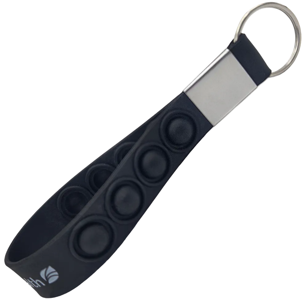 Custom Branded Silicone Loop Popper Keyring | Total Merchandise