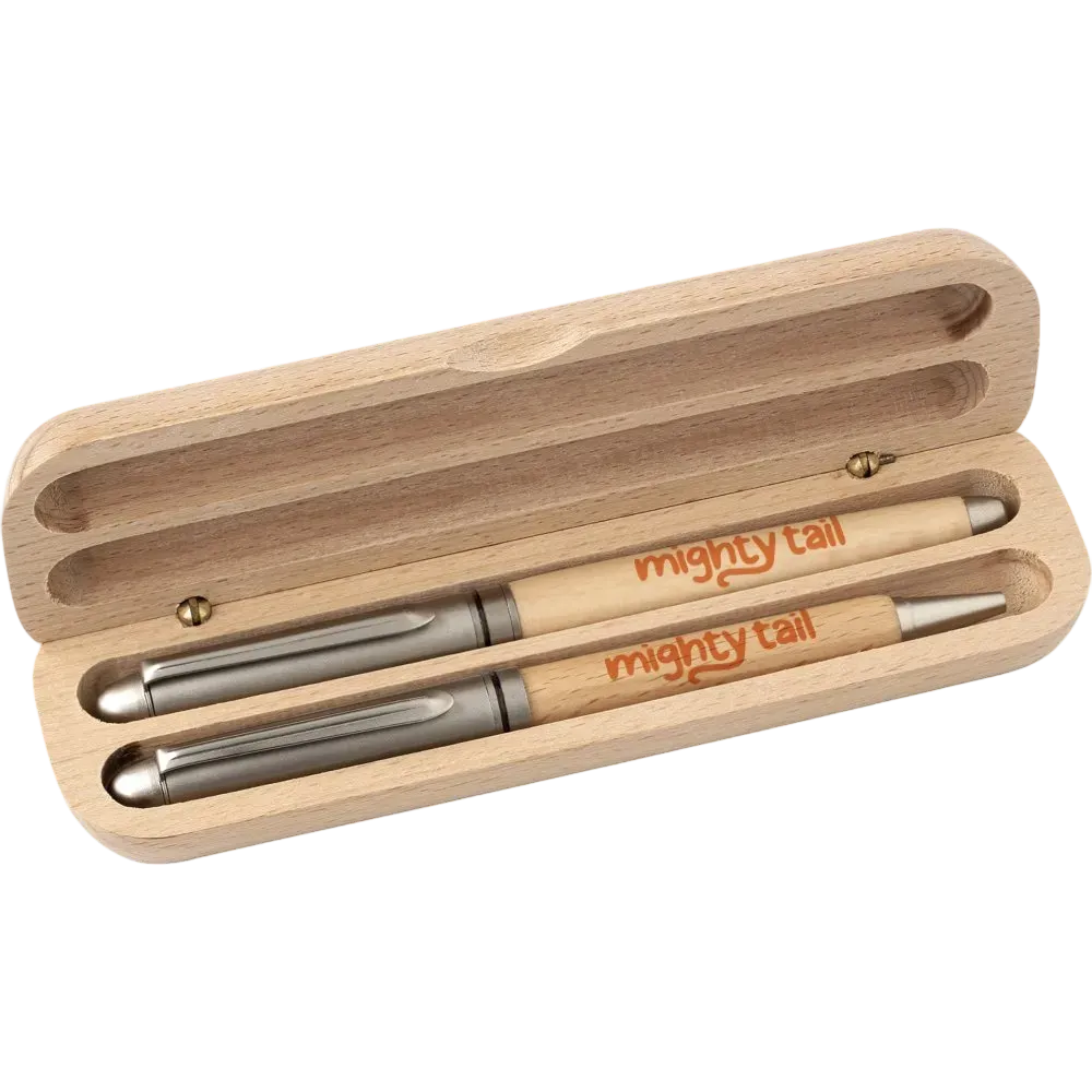 Beech Wood Pen Set | Wooden Corporate Pens