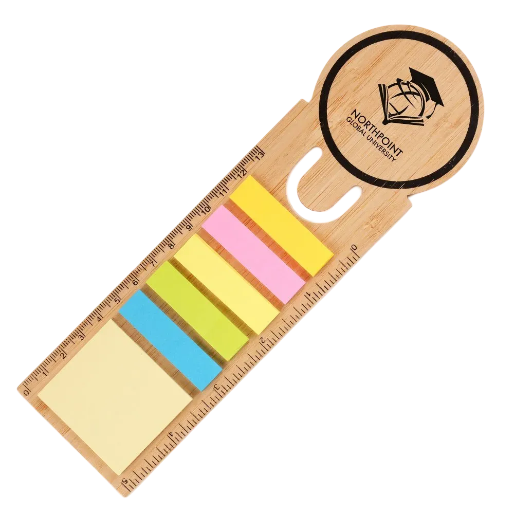 Custom Branded Bamboo Sticky Note Bookmark | Total Merchandise