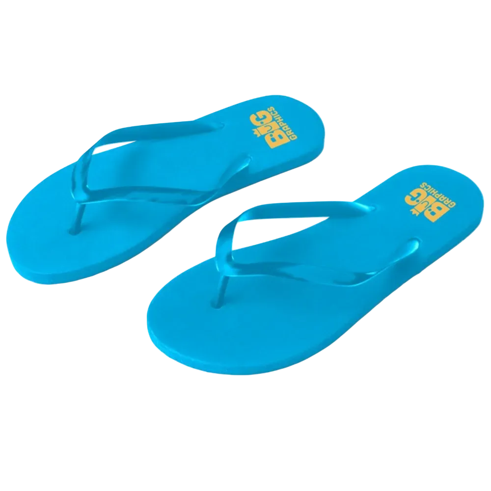 Logo Branded S/M Flip Flops with PVC Straps | Total Merchandise
