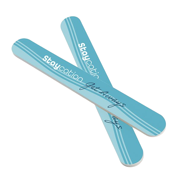 Branded White Foam Backed Emery Boards | Total Merchandise