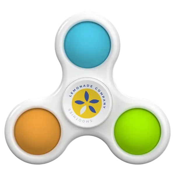 Logo Branded Pop It Fidget Triple Spinner | Total Merchandise