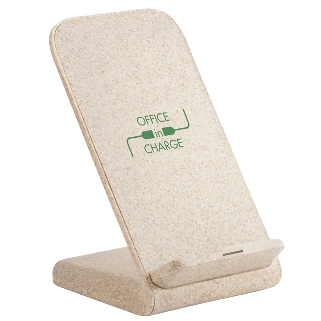 Wheat Straw Composite Wireless Charging Phone Stand | Total Merchandise