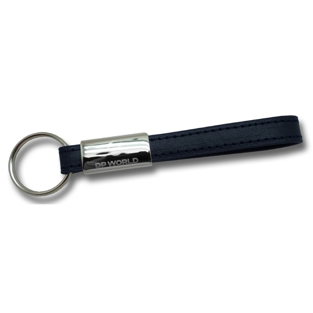 Logo Branded Leatherette Loop Keyring | Total Merchandise