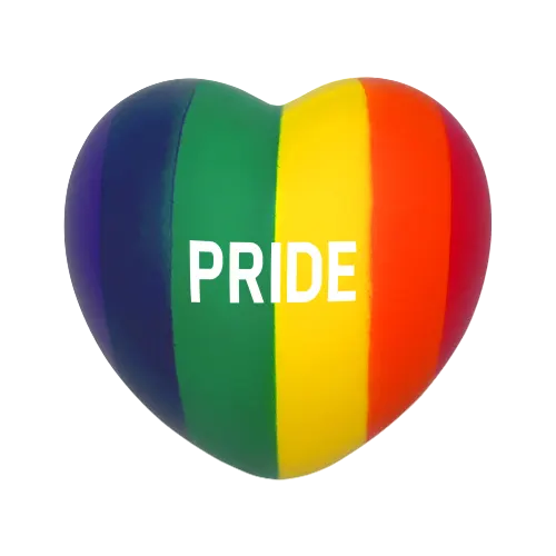 Promotional Stress Rainbow Heart | Total Merchandise