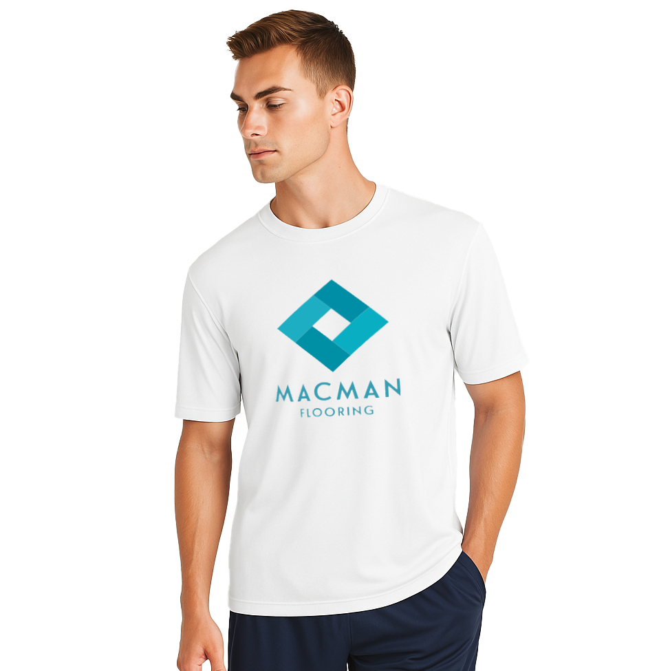 Mens AWD Cool Tech White T-Shirts | Total Merchandise