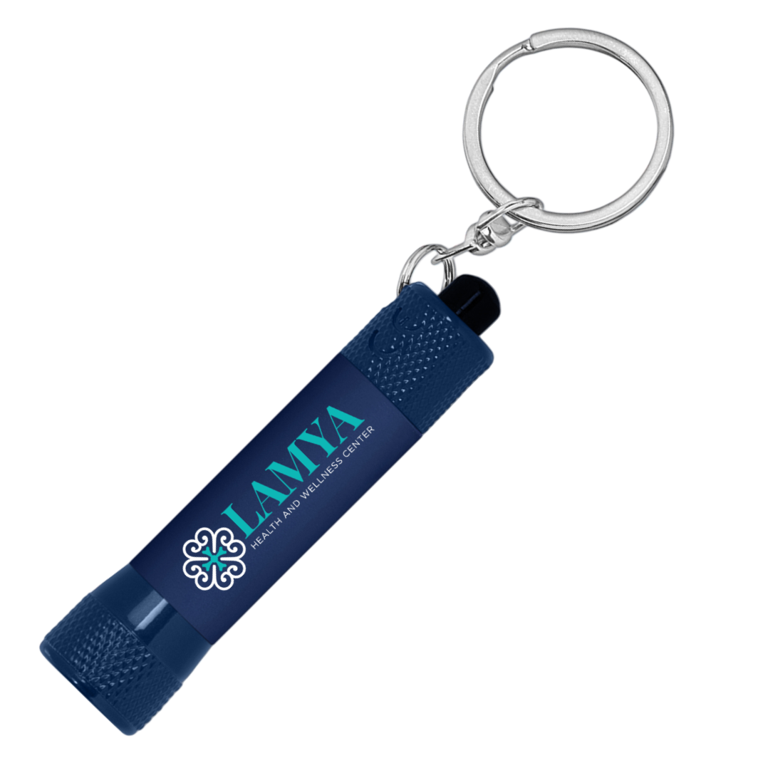 Branded Monochrome Soft Classic Torch Keyring | Total Merchandise