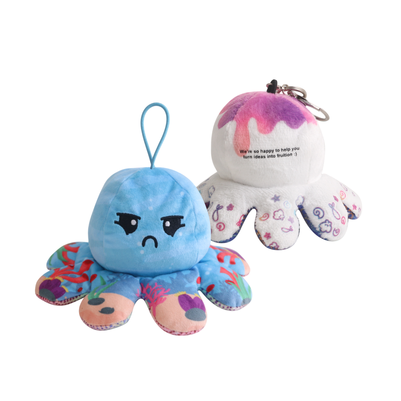 Branded Small Reversible Octopus Plush Toy | Total Merchandise