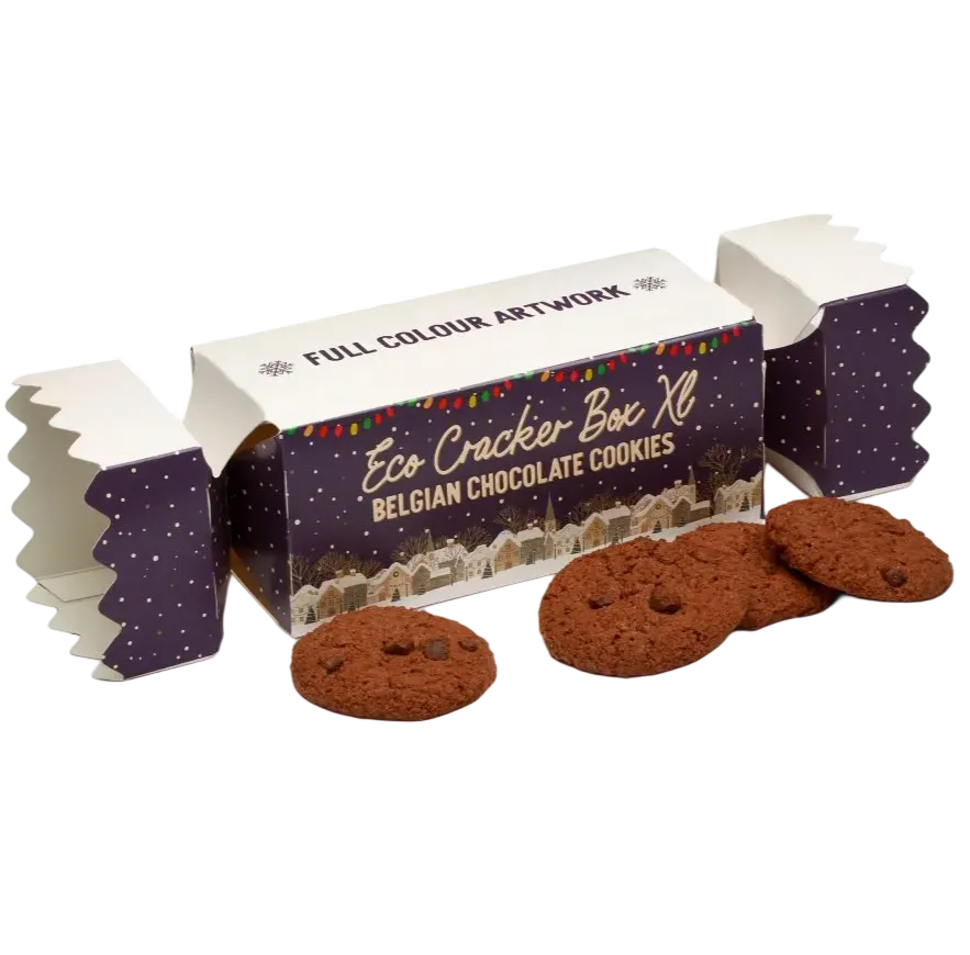 Eco Belgian Chocolate Cookies XL Cracker Box | Total Merchandise