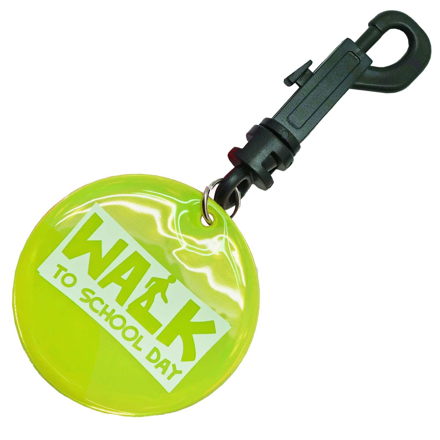 Personalised Reflective Keyring with Bag Clip | Total Merchandise