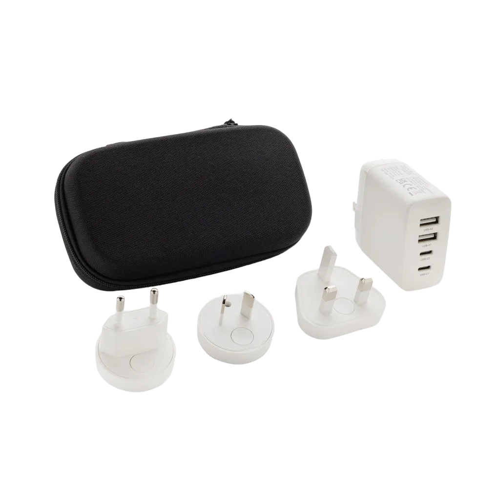 Recycled Plastic Travel Charger with USB-C | Total Merchandise