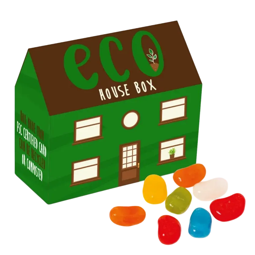 Custom Printed Jolly Beans Eco House Box | Total Merchandise