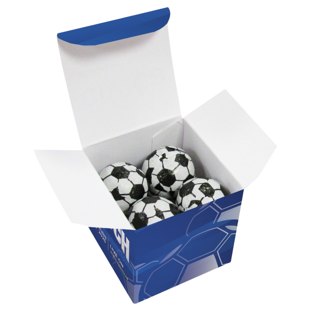 Chocolate Football Cube Boxes | Promotional Chocolate