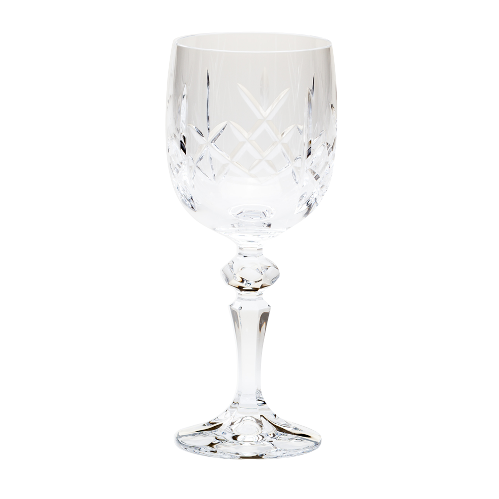 Flamenco Lead Crystal Panel Goblet | Printed Goblets