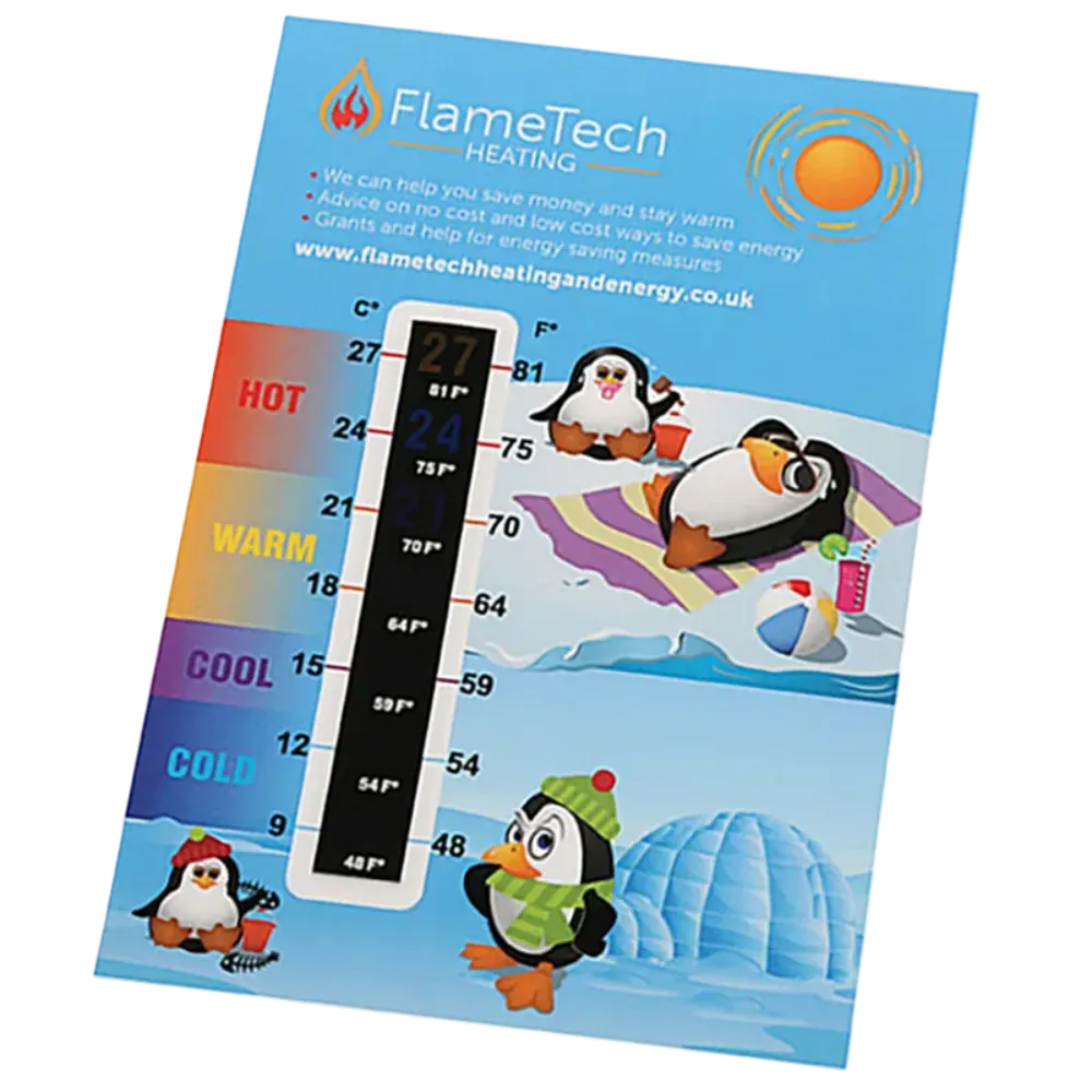 Large Temperature Gauge Cards | Thermometer Cards