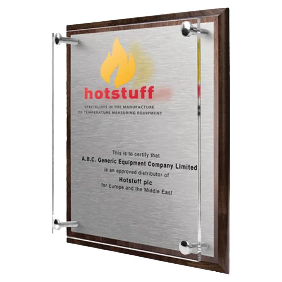 Veneered Wood Pillar Plaques | Printed Plaques | Made in UK
