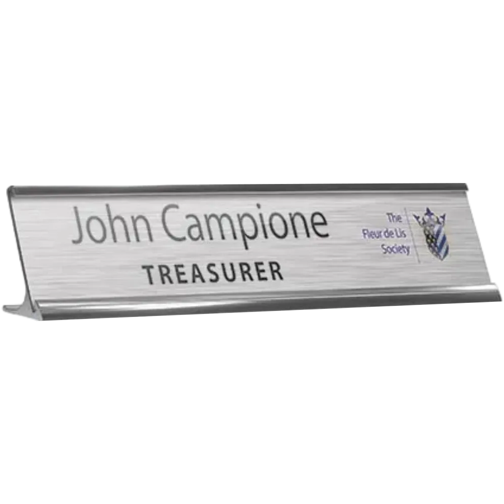 UK Made Reusable Printed Metal Nameplates | Total Merchandise